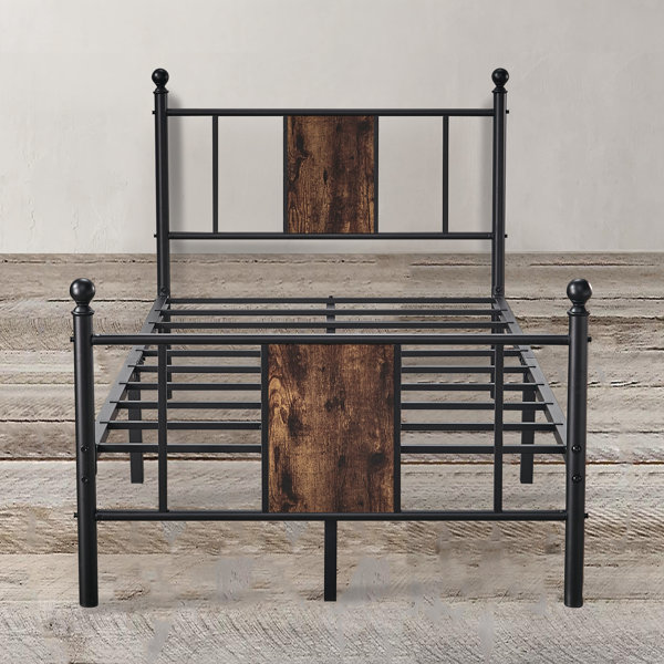 17 Stories Aukai 37.2" Bed Frame with Extra Central Legs & Reviews ...