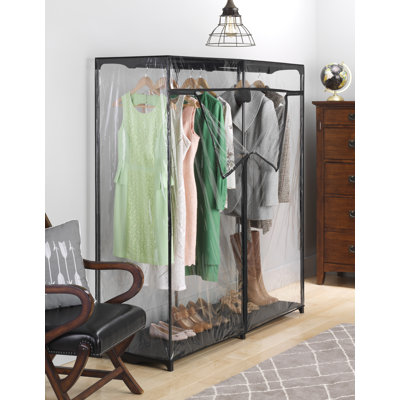 Rebrilliant 60'' Metal Portable Wardrobe & Reviews | Wayfair