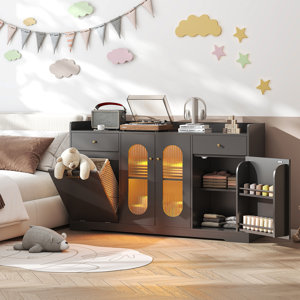 Latitude Run® 54'' Large Evynn With Led Light And 2 Drawers, Evynn With ...