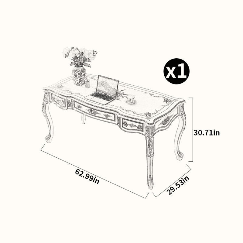 Rosdorf Park French court style desk | Wayfair