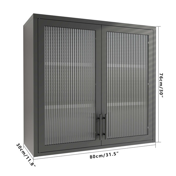 Latitude Run® Retro Style Wall Mounted Cabinet Table-Top Storage ...