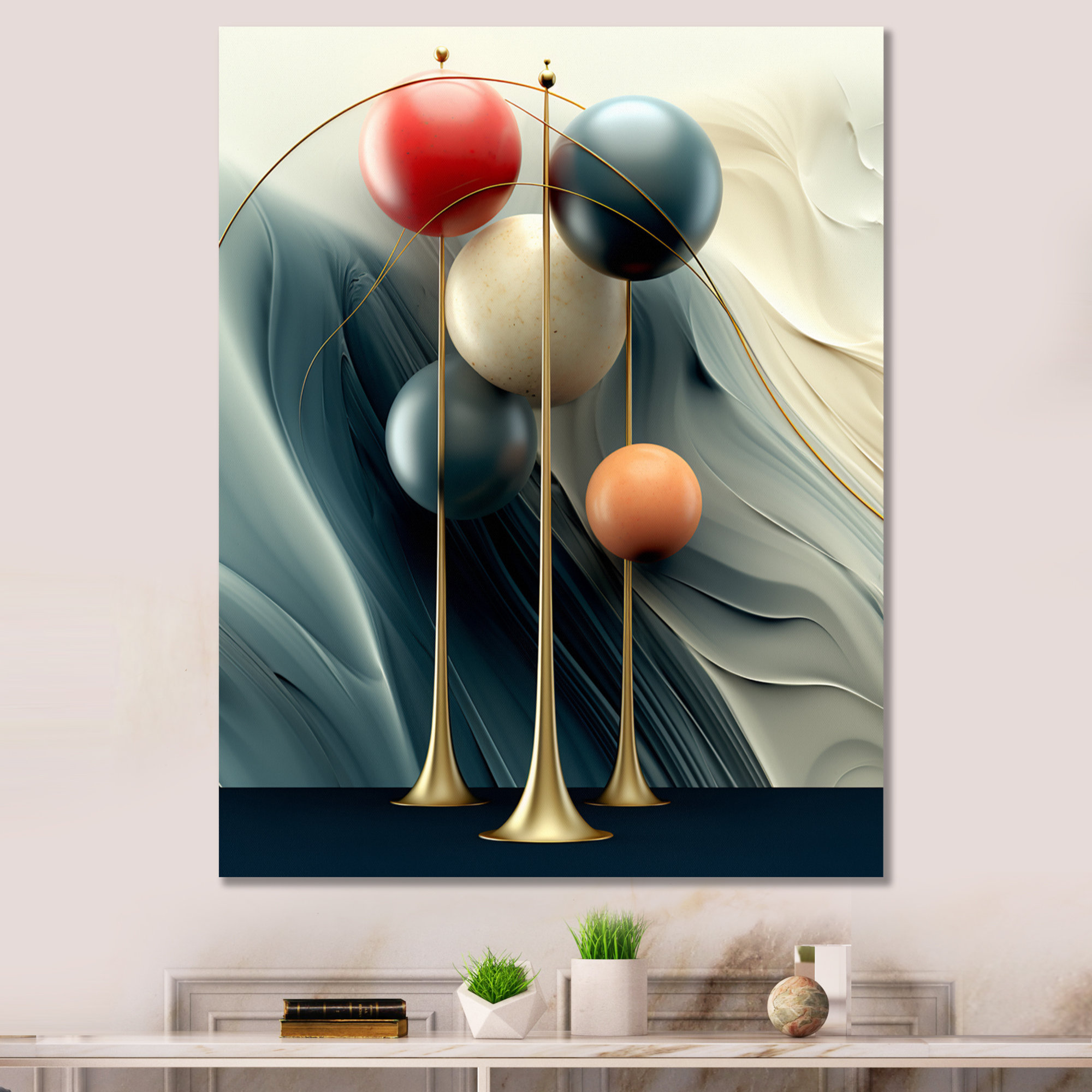 Mercer41 Otherworldly Blessings Retro Abstract On Canvas Print | Wayfair