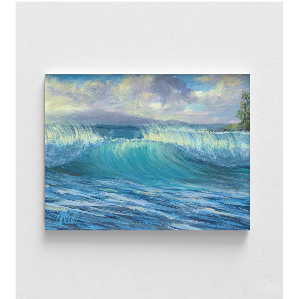 WeFrameArt Hawaiian Beach Surf Wave Poster Print Idea, Tropical Hawaii ...