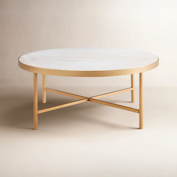 Safavieh Couture Caralyn Round Marble Coffee Table & Reviews | Perigold