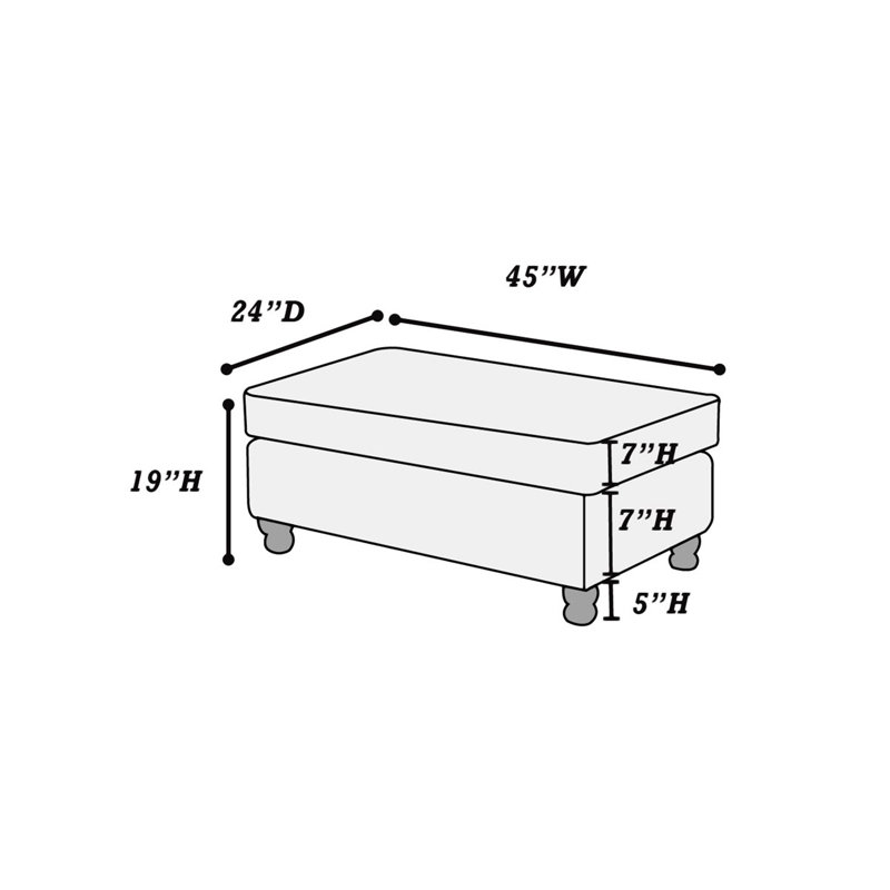 Alcott Hill® Living Room XL- Cocktail Ottoman Indigo Blue Velvet Accent ...