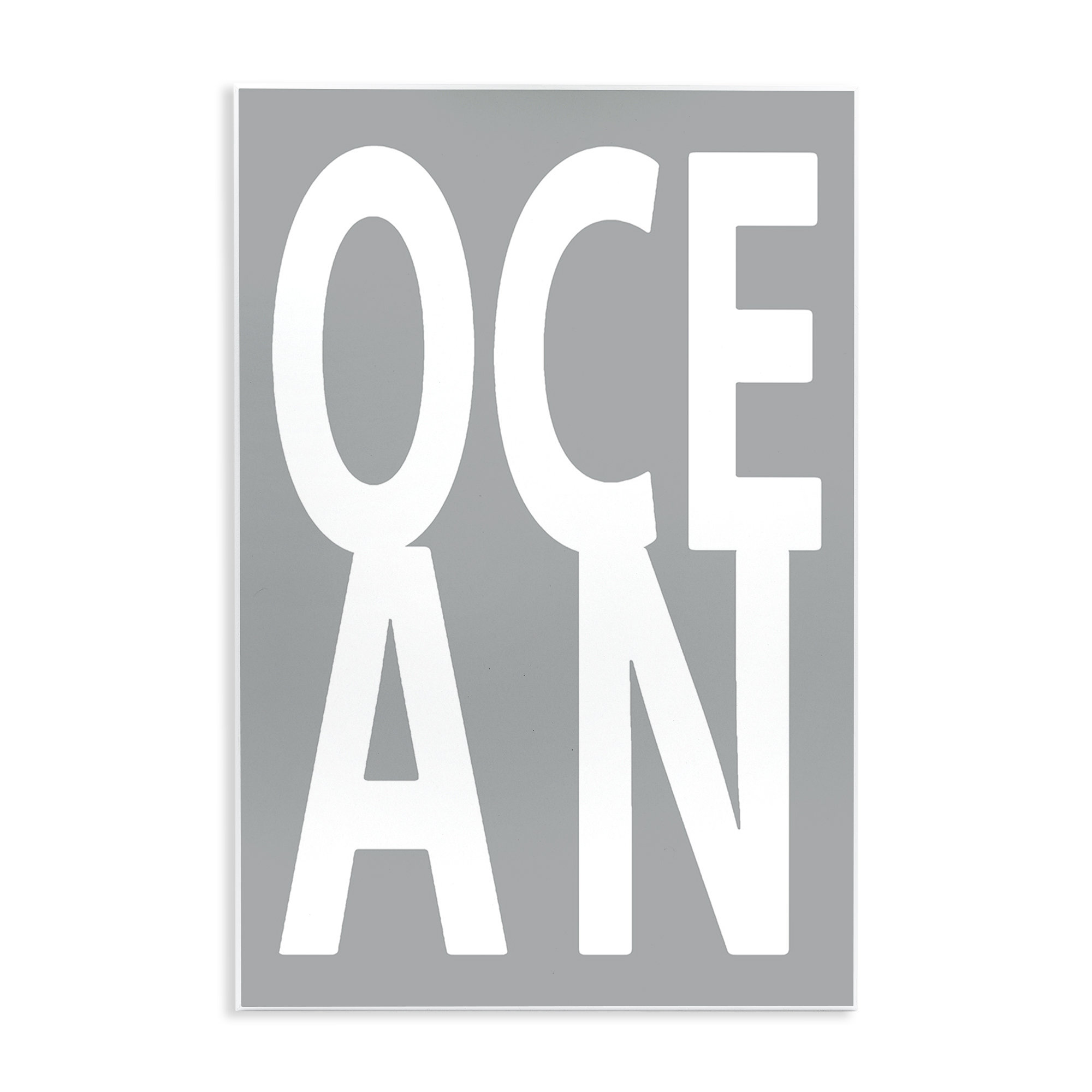 Wrought Studio™ Ocean Word on Grey Wall Plaque Art by Jamie MacDowell | Wayfair