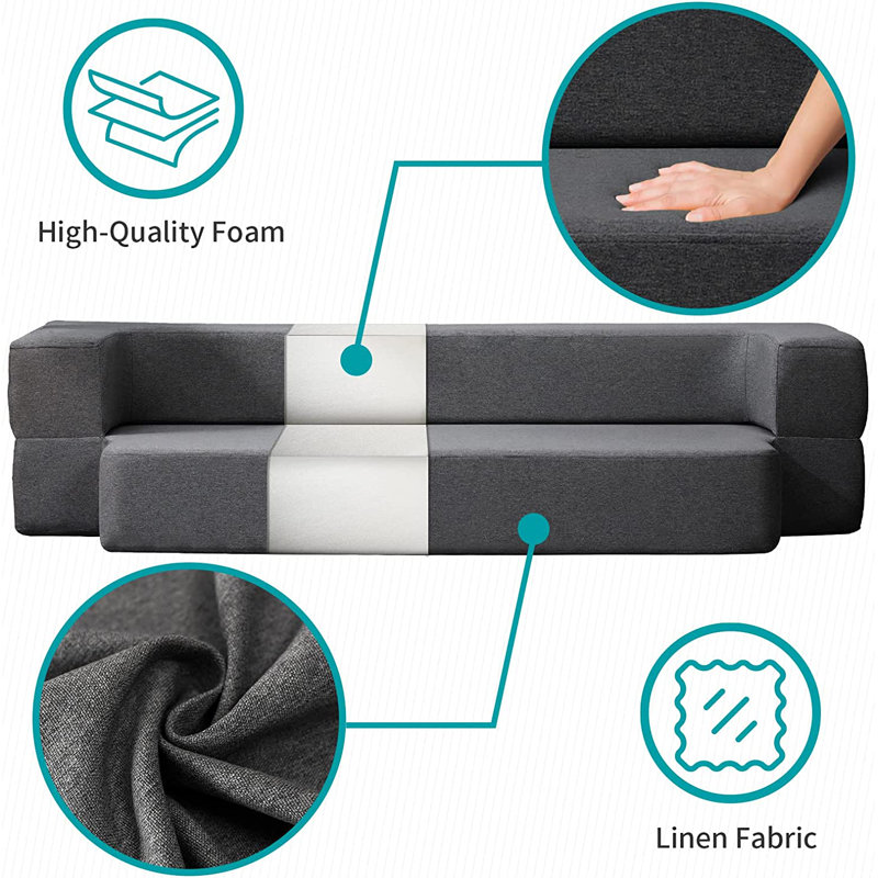 Alwyn Home Nasturtium 10'' Memory Foam Futon Mattress FutonMattress ...