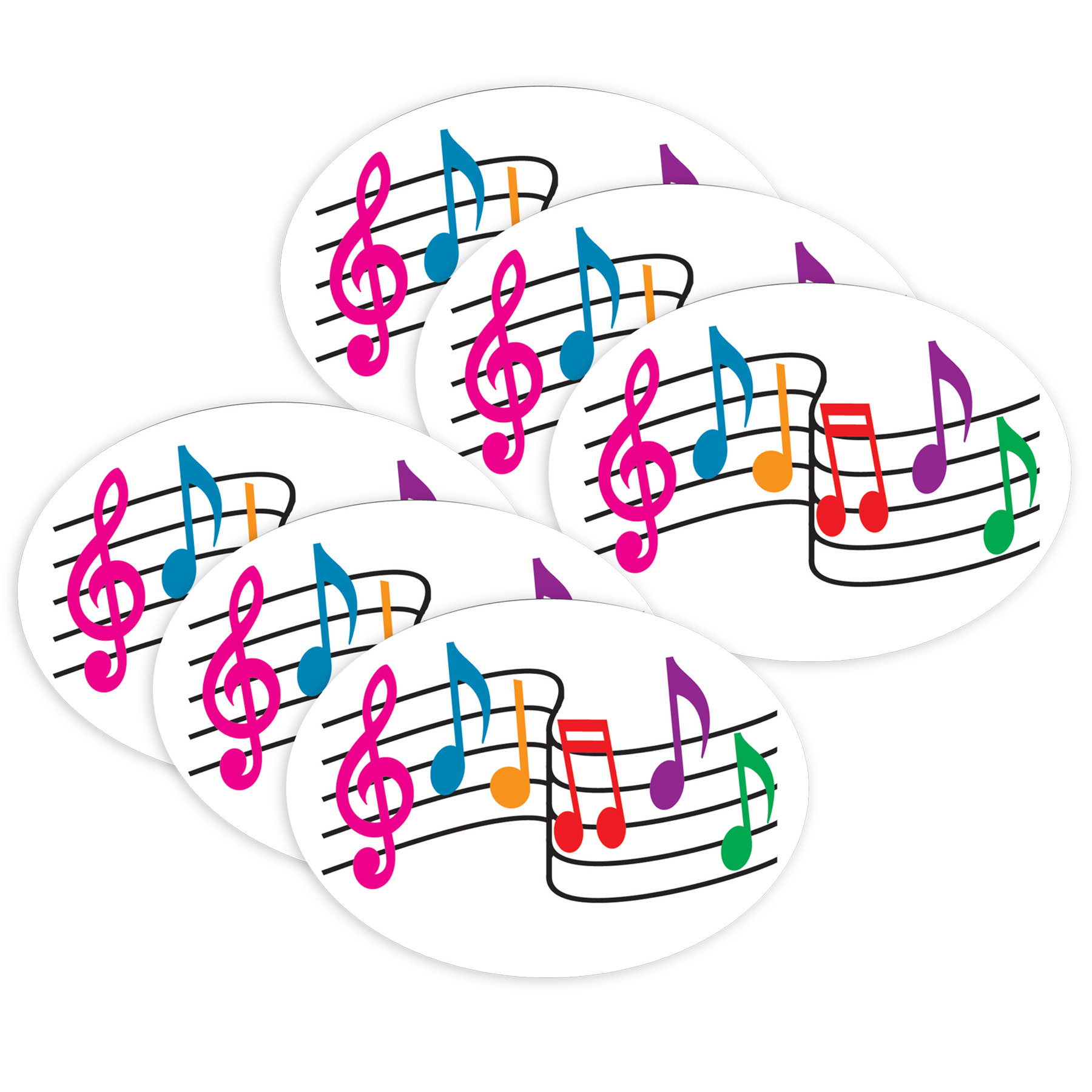 Ashley Productions® Magnetic Whiteboard Eraser, Music Notes, Pack Of 6 ...