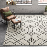 Black Geometric Area Rugs You'll Love | Wayfair
