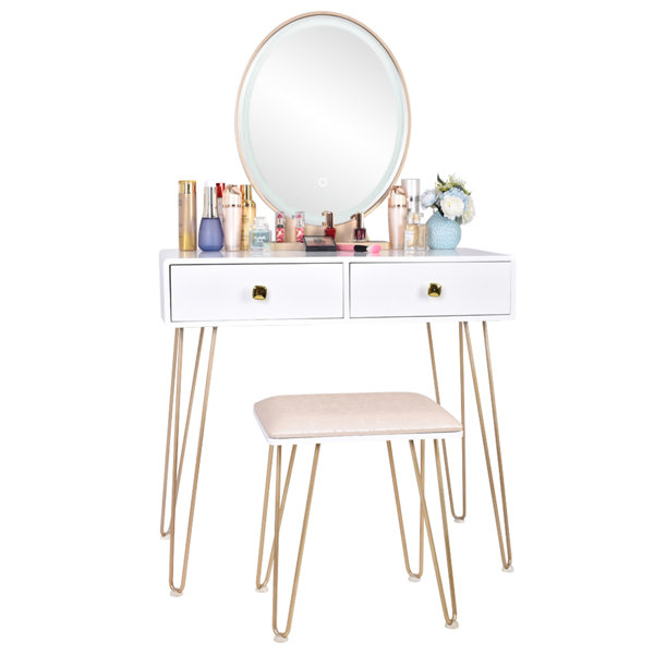 Mercer41 Vanity Set with Mirror & Reviews | Wayfair