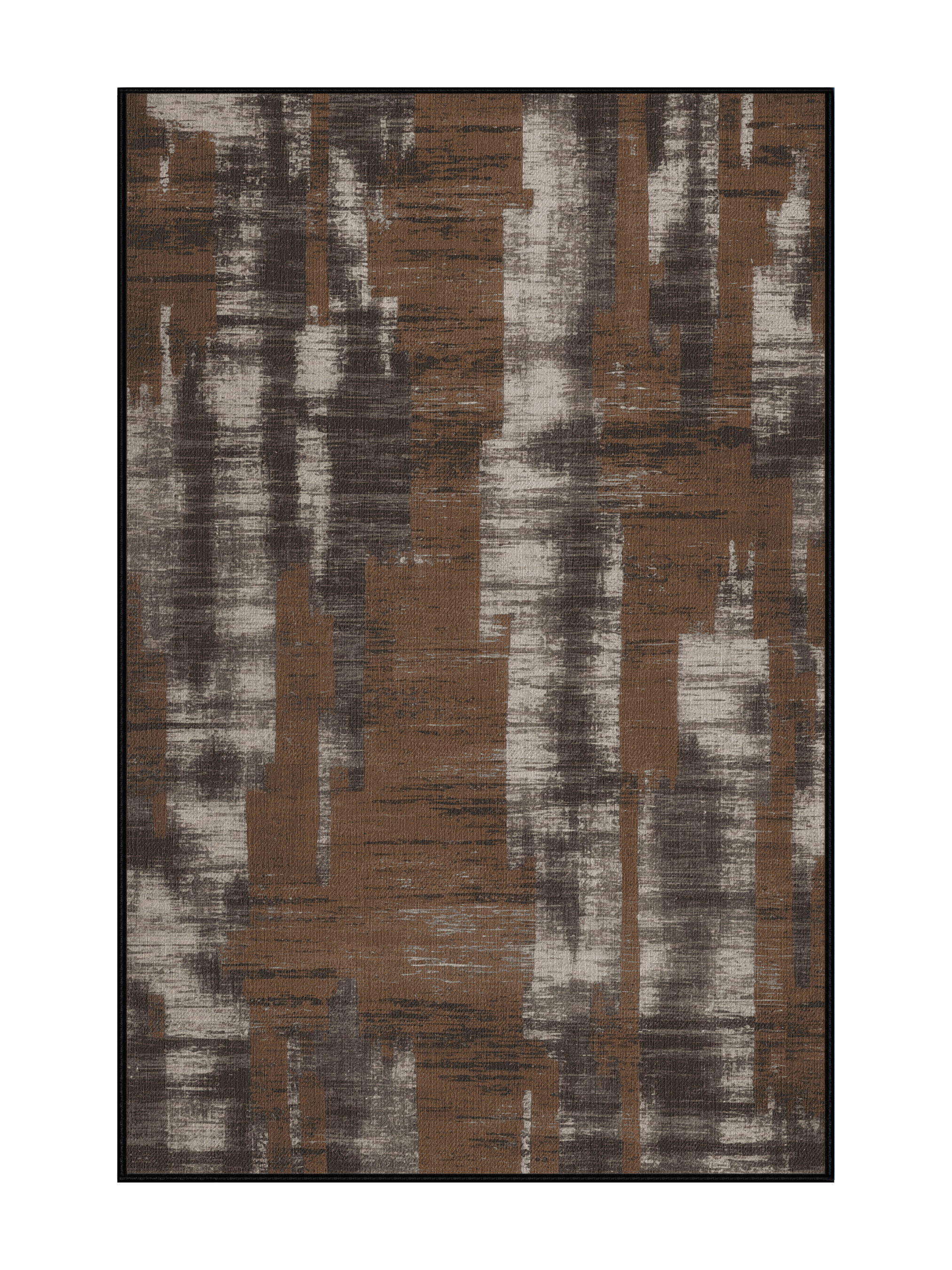 Hokku Designs Machine Washable Abstract Brown Area Rug | Wayfair