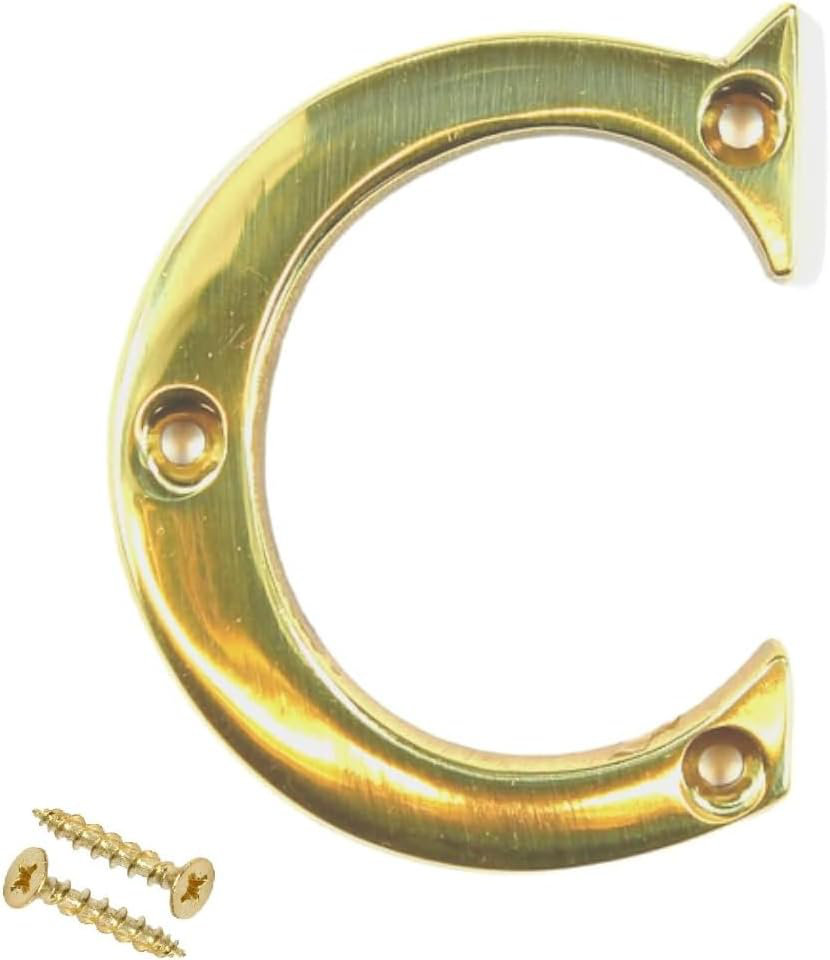 SISI UK 3 inch Brass Door Letter B Screw On Weatherproof House Letter ...