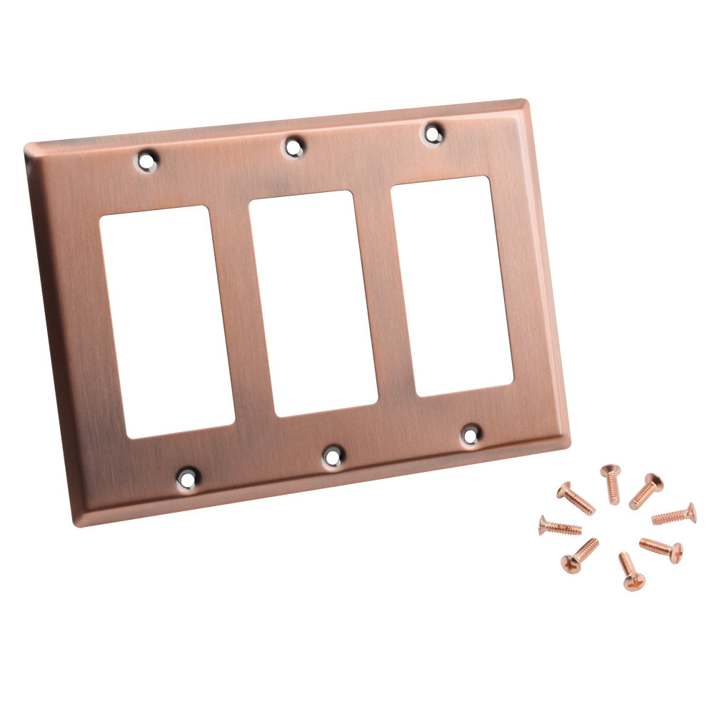 Akicon 3-Gang Rocker Wall Plate | Wayfair