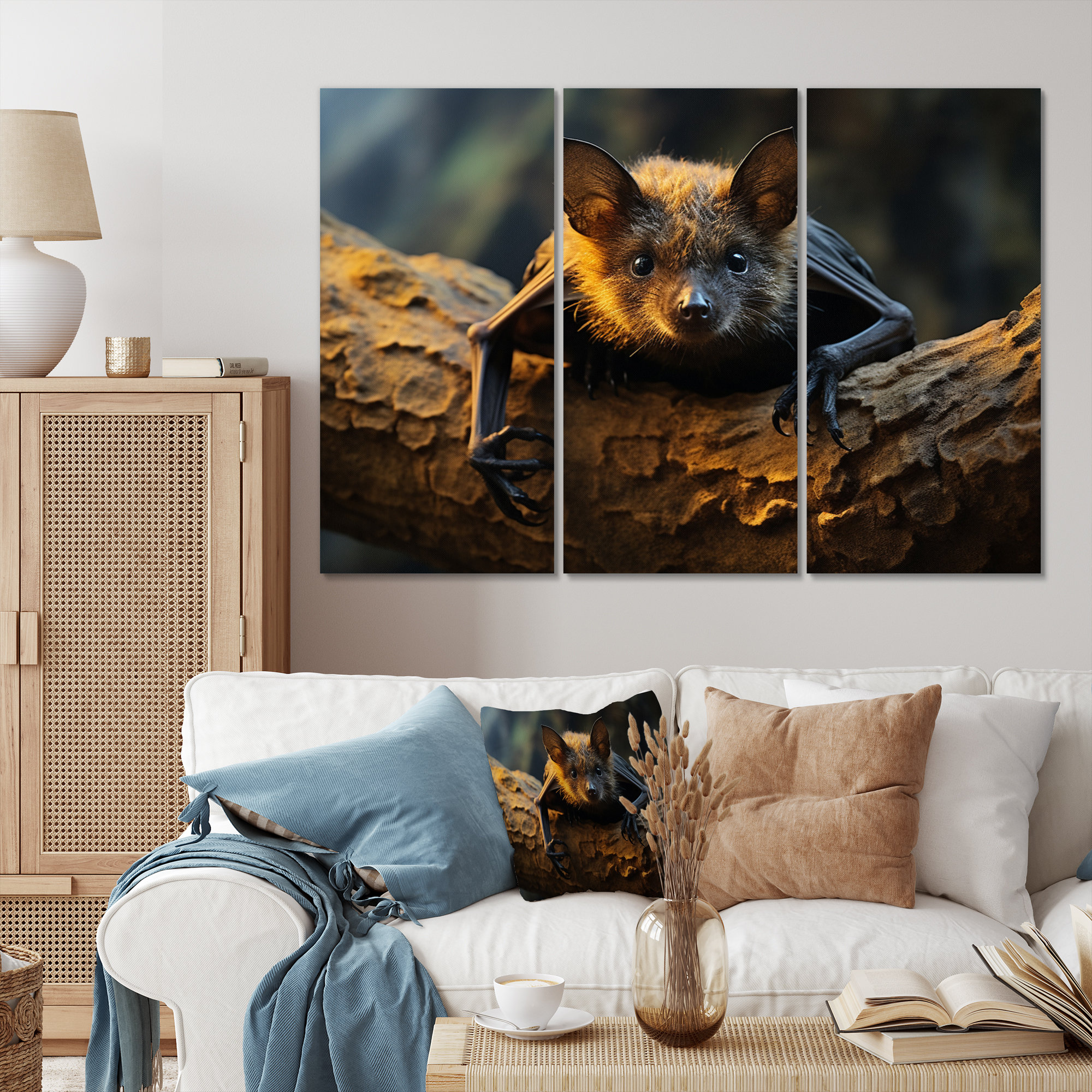 Ebern Designs Bat Portrait II - Animals Canvas Prints Set - Wayfair Canada