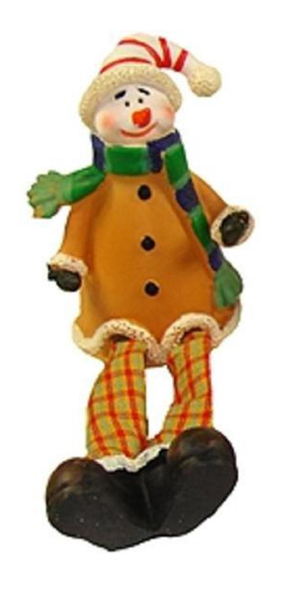 Northlight Seasonal 5.5" Festive Yellow and Plaid Sitting Snowman ...