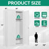 Latitude Run® 36 Inch Wide Metal Wardrobe Cabinets Storage Cabinets ...