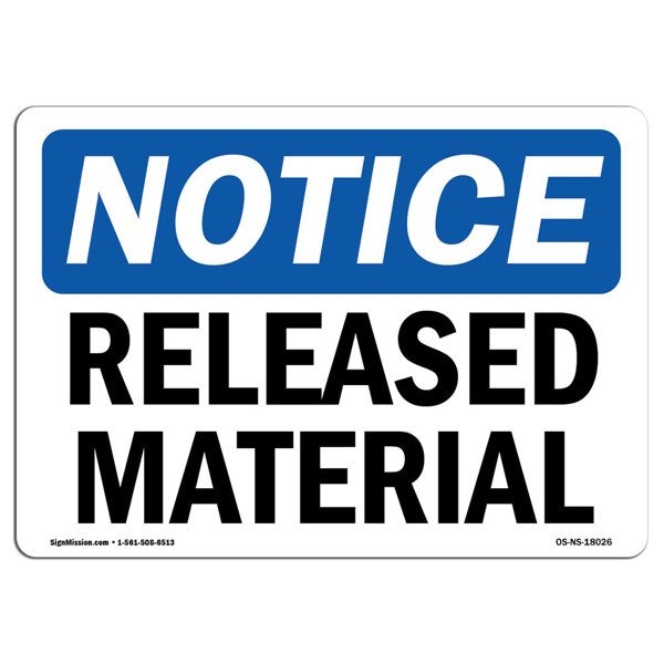 SignMission Released Material Sign | Wayfair