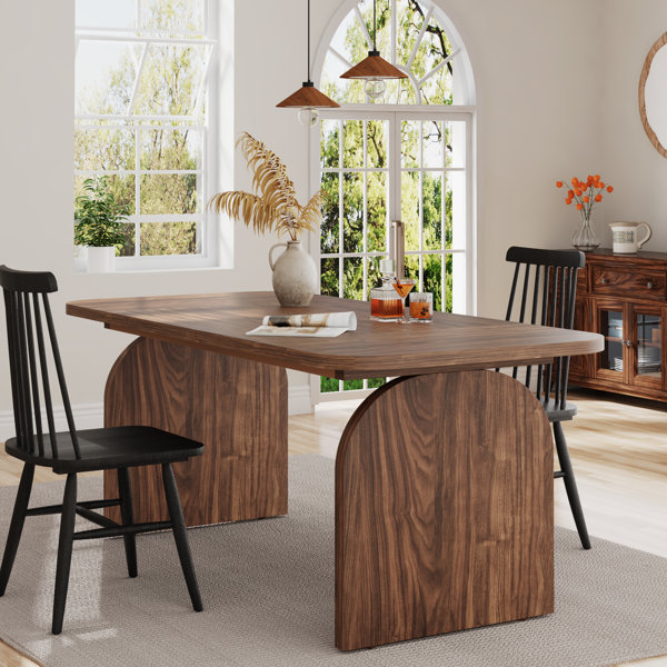 Red Barrel Studio® 63'' L x 32'' W Rustic Dining Kitchen Table ...