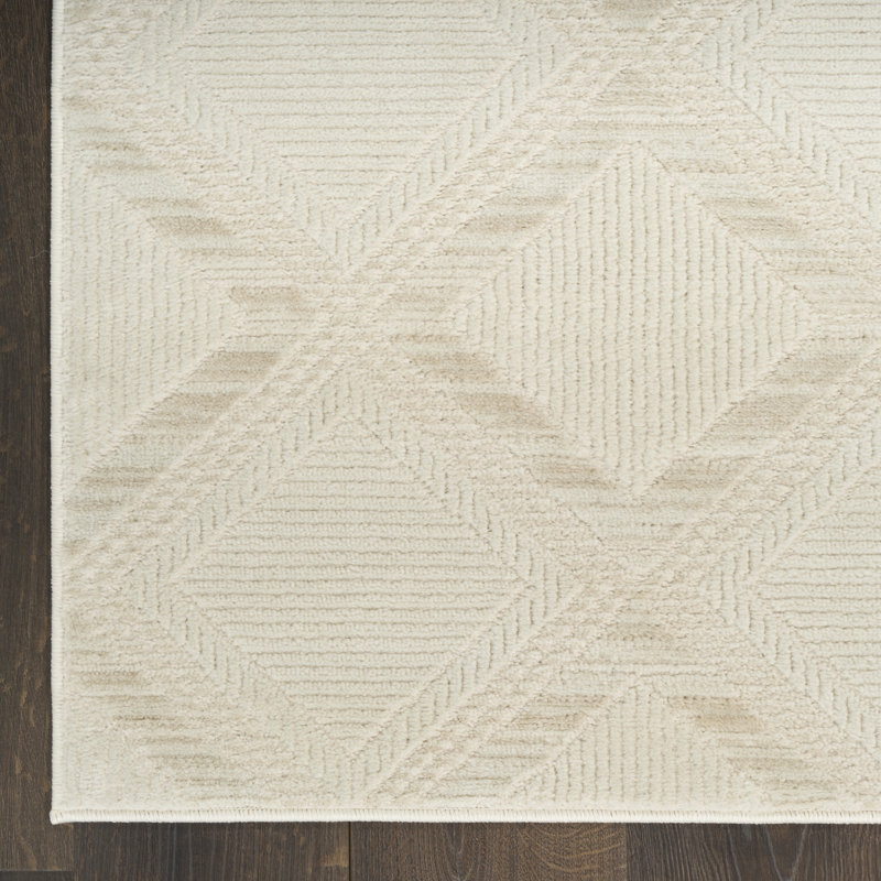 Wrought Studio™ Casson Ivory Modern Indoor Rug | Wayfair