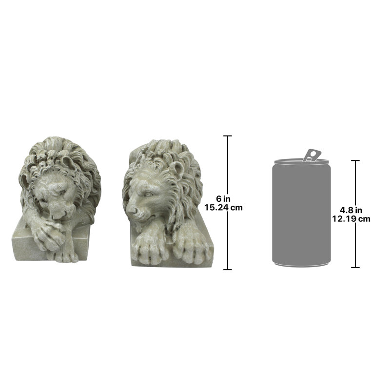 Design Toscano 2 Piece Lions from the Vatican Figurines & Reviews | Wayfair