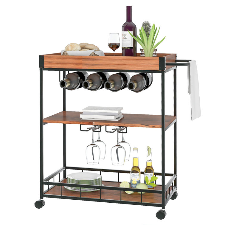 Borough Wharf Fleischer Kitchen Trolley with Manufactured Wood Top ...