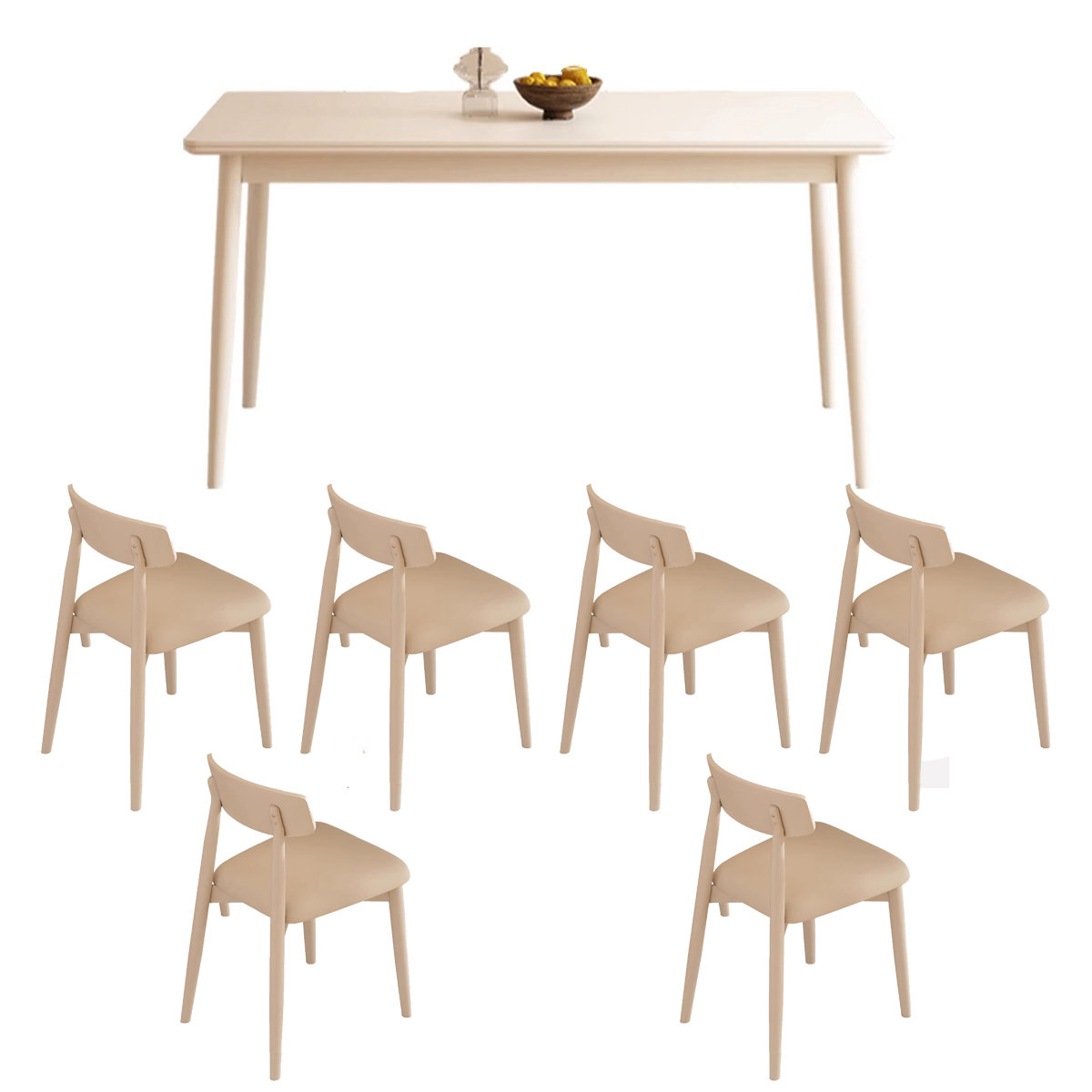 MRzenghong Rock plate table home simple white solid wood | Wayfair