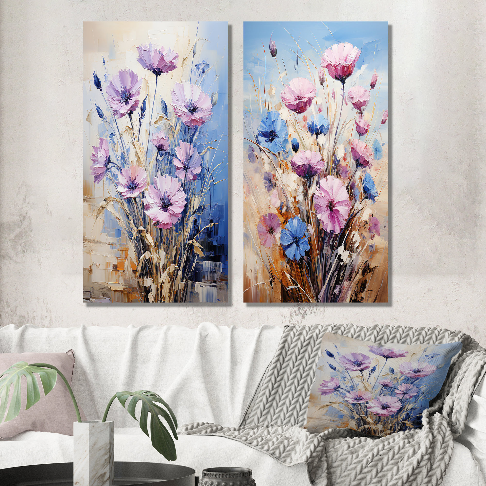 Lark Manor™ Blue And Purple Cornflowers Fauvist Field - Cornflowers ...