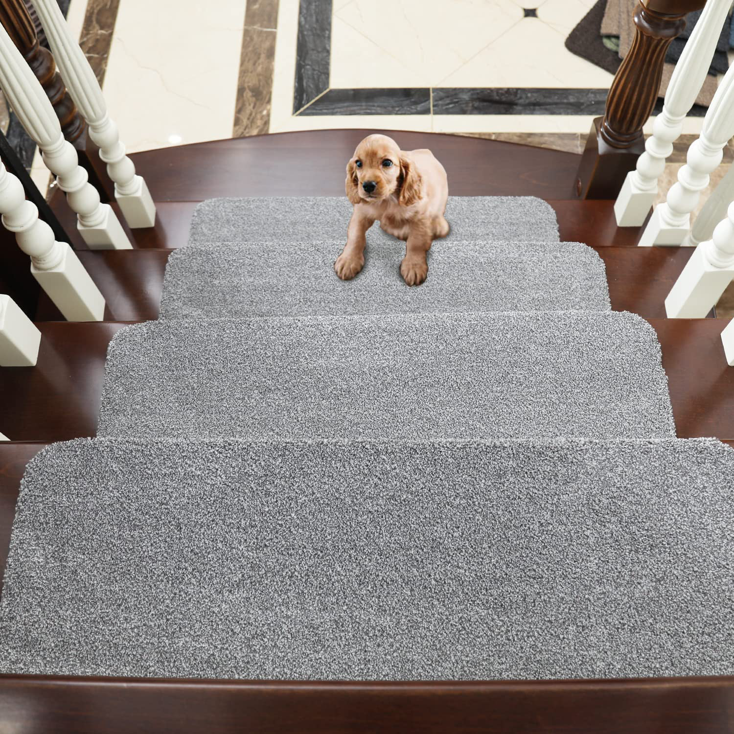 Latitude Run® Stair Treads Non-Slip Carpet Mat 28Inx9in Indoor Stair ...