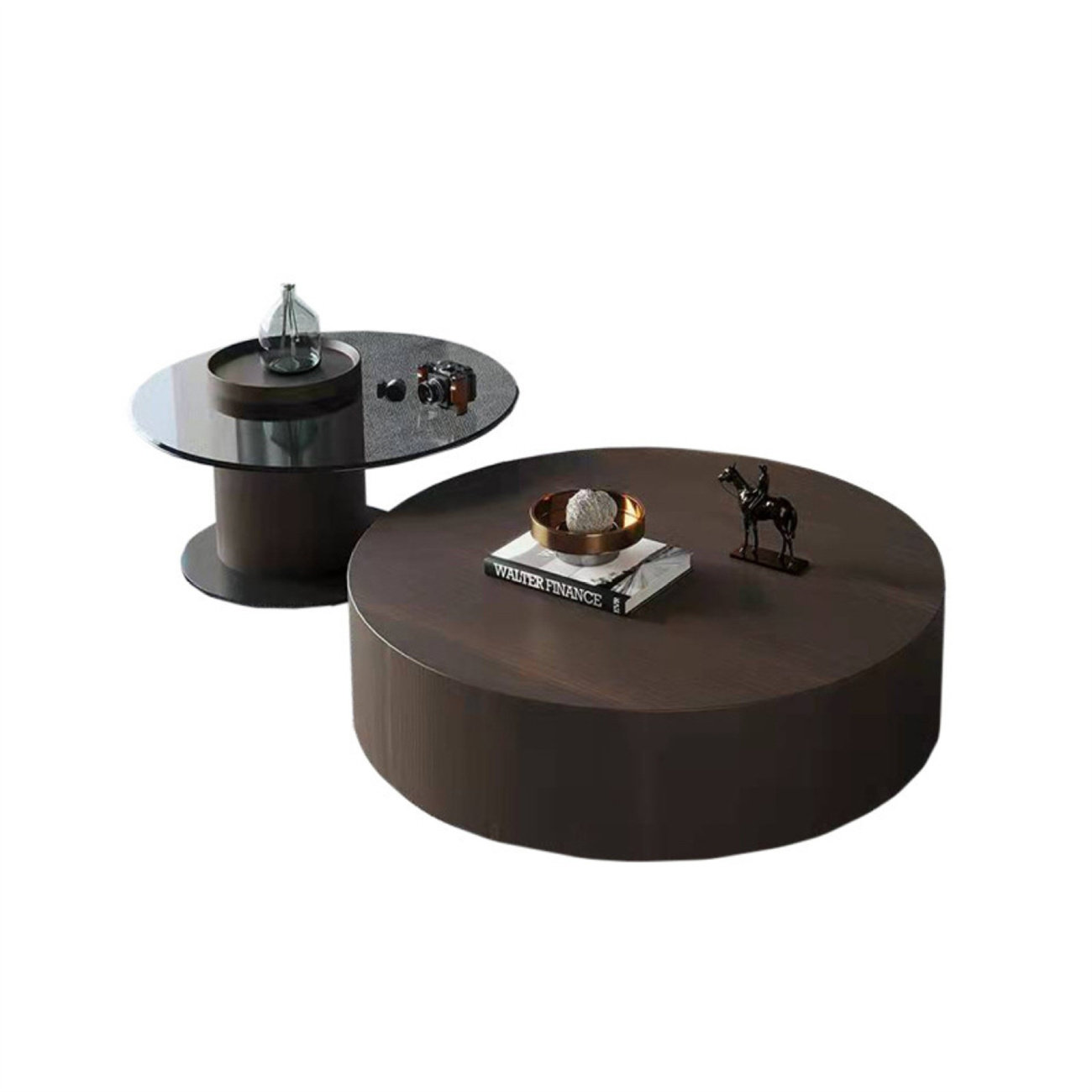 Latitude Run® Elizzie Block 2 Bunching Table Set with Storage | Wayfair