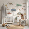 Lark Manor™ Construction Vehicles Wallpaper Cartoon Playful Wall Mural ...