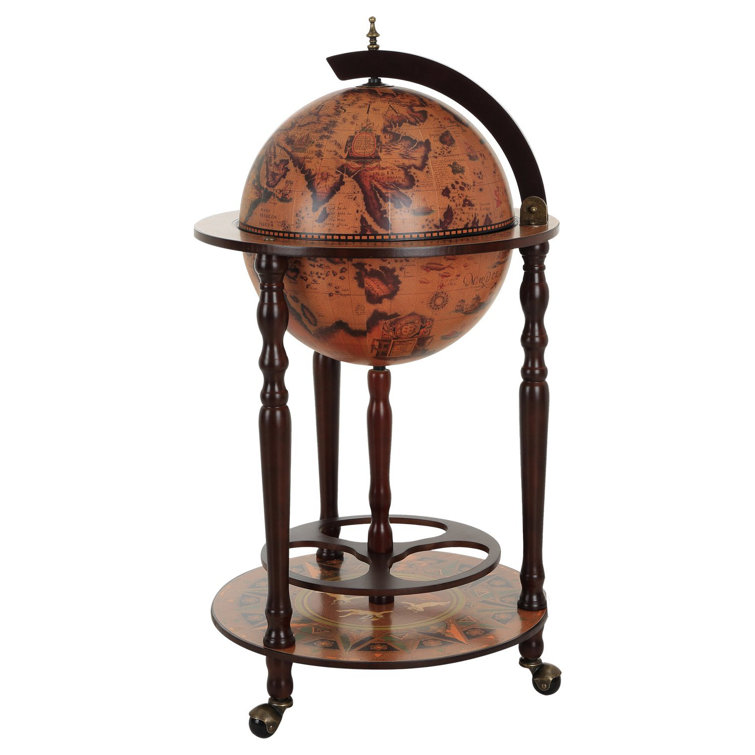 World Menagerie Waterman Retro World Map Bar and Serving Cart & Reviews ...
