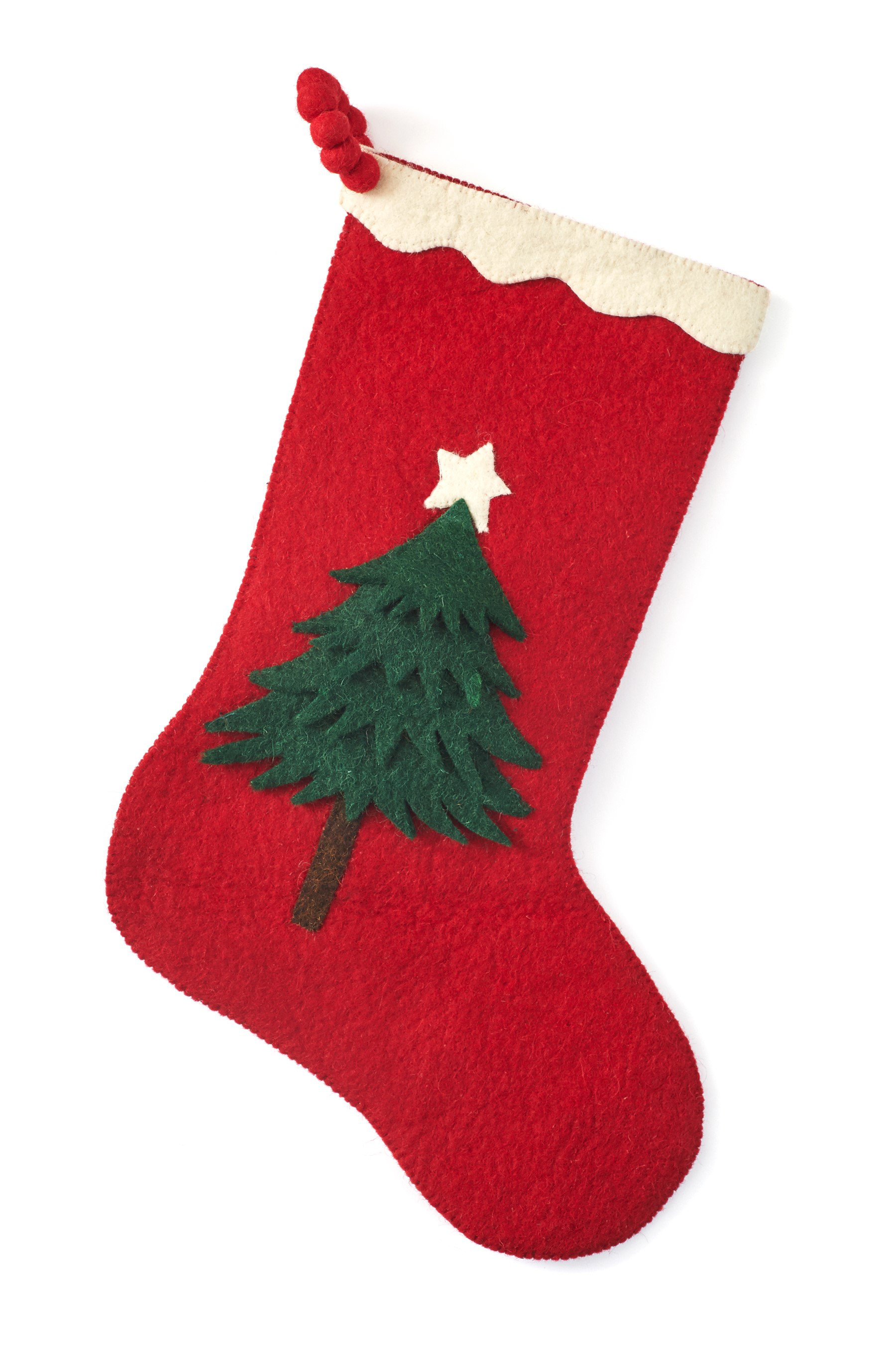 Arcadia Home Hand Felted Wool Christmas Tree Stocking & Reviews | Wayfair