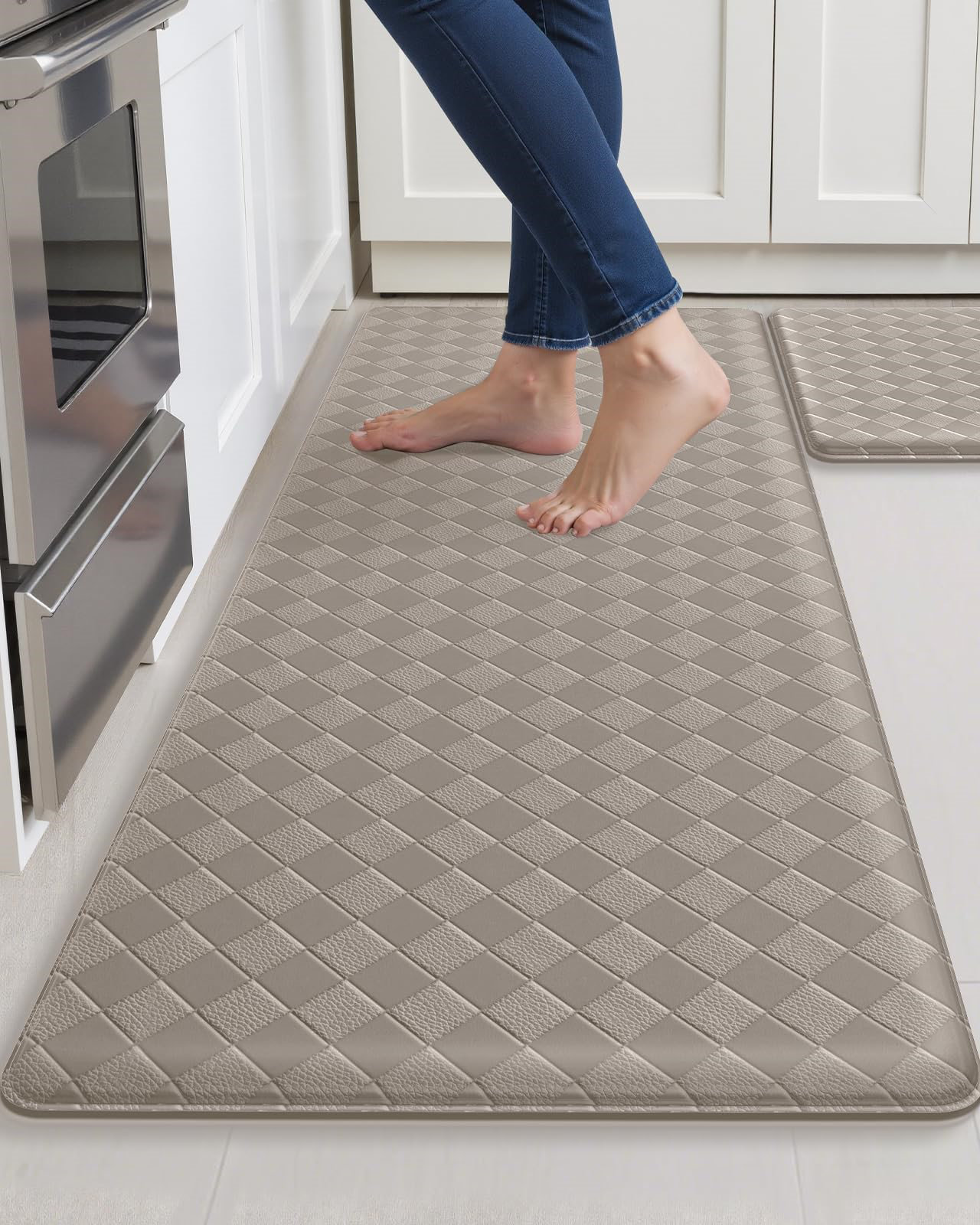 Latitude Run® 2PCS Kitchen Rugs and Mats, Cushioned Anti Fatigue ...