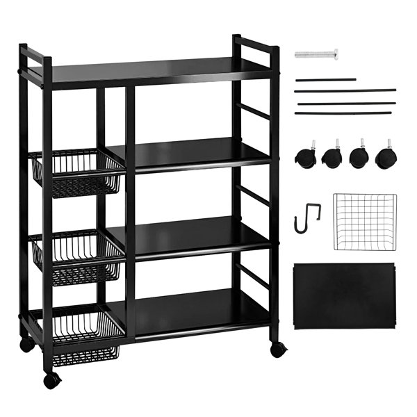 Rebrilliant Freestanding Kitchen Storage Rack, Multi-Functional Multi ...
