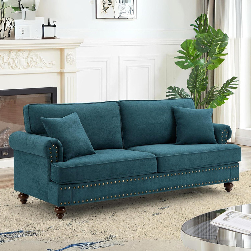 Alcott Hill® Dagney 82.09'' Chenille Rolled Arms Sofa | Wayfair