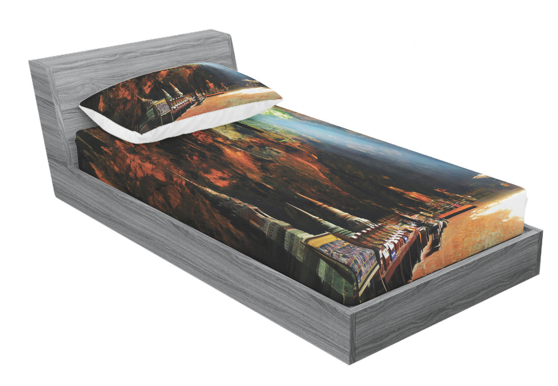 Ambesonne Natural Cave Sheet Set | Wayfair