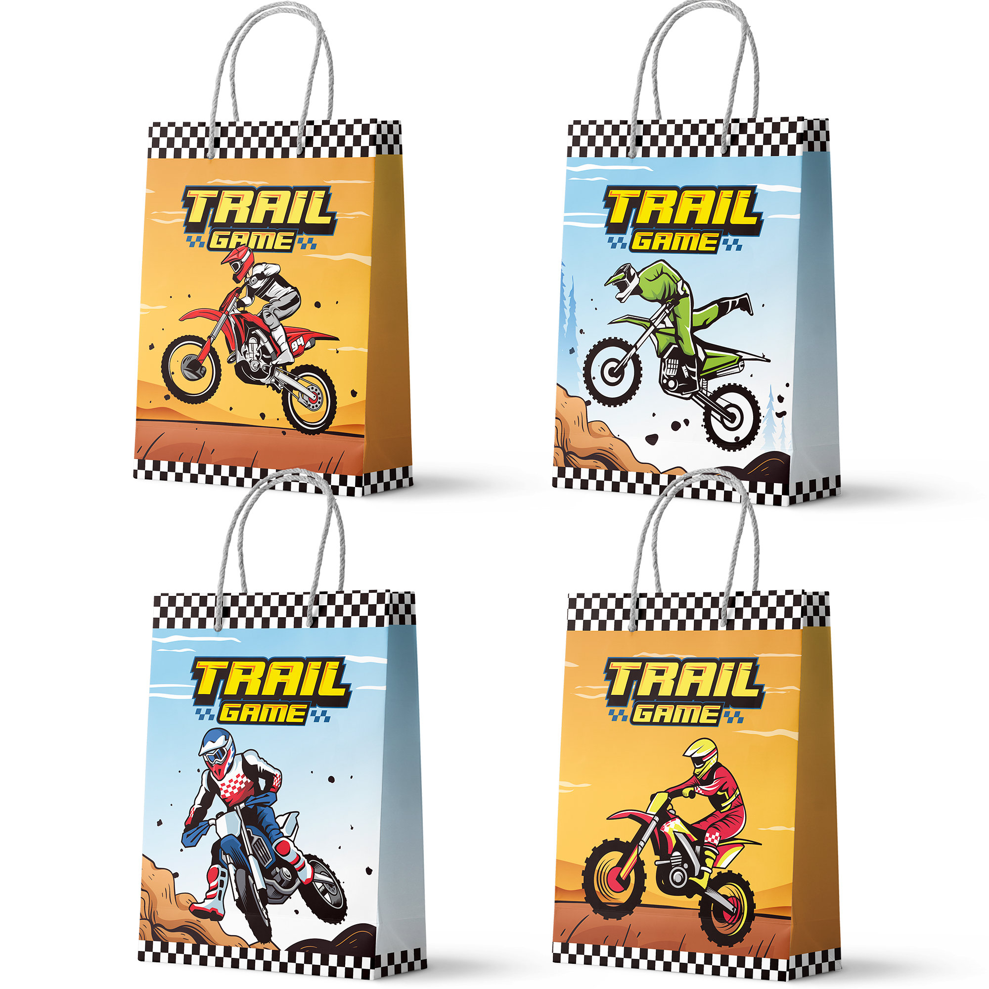 George Oliver Motorcycle Party Gift Bags, 24 Pcs Dirt Bike Party Bags Set - Wayfair Canada