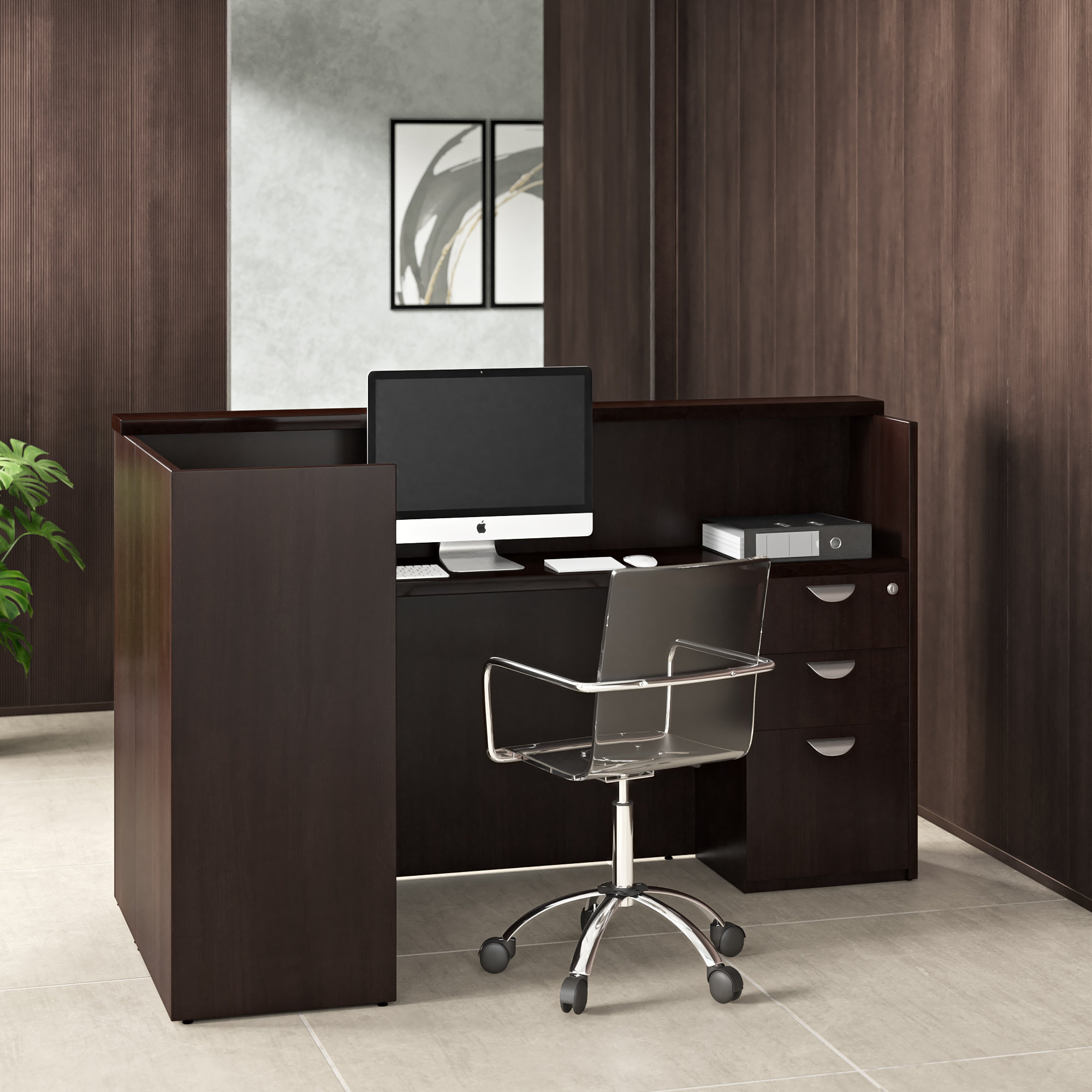 Safco Products Company Mira Series L-Shape Reception Desk | Wayfair