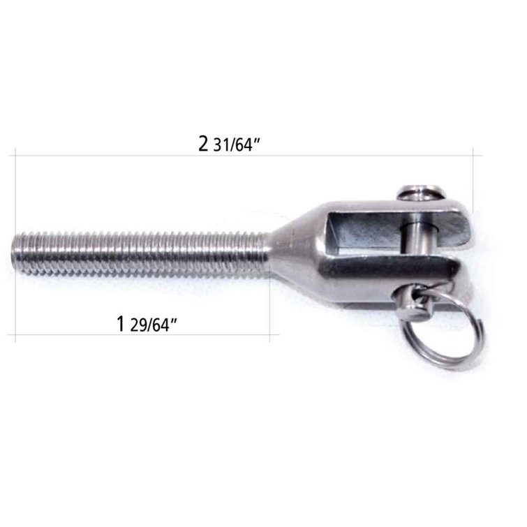 Indital 316 Stainless Steel Left Hand Threaded Shackle Connector ...