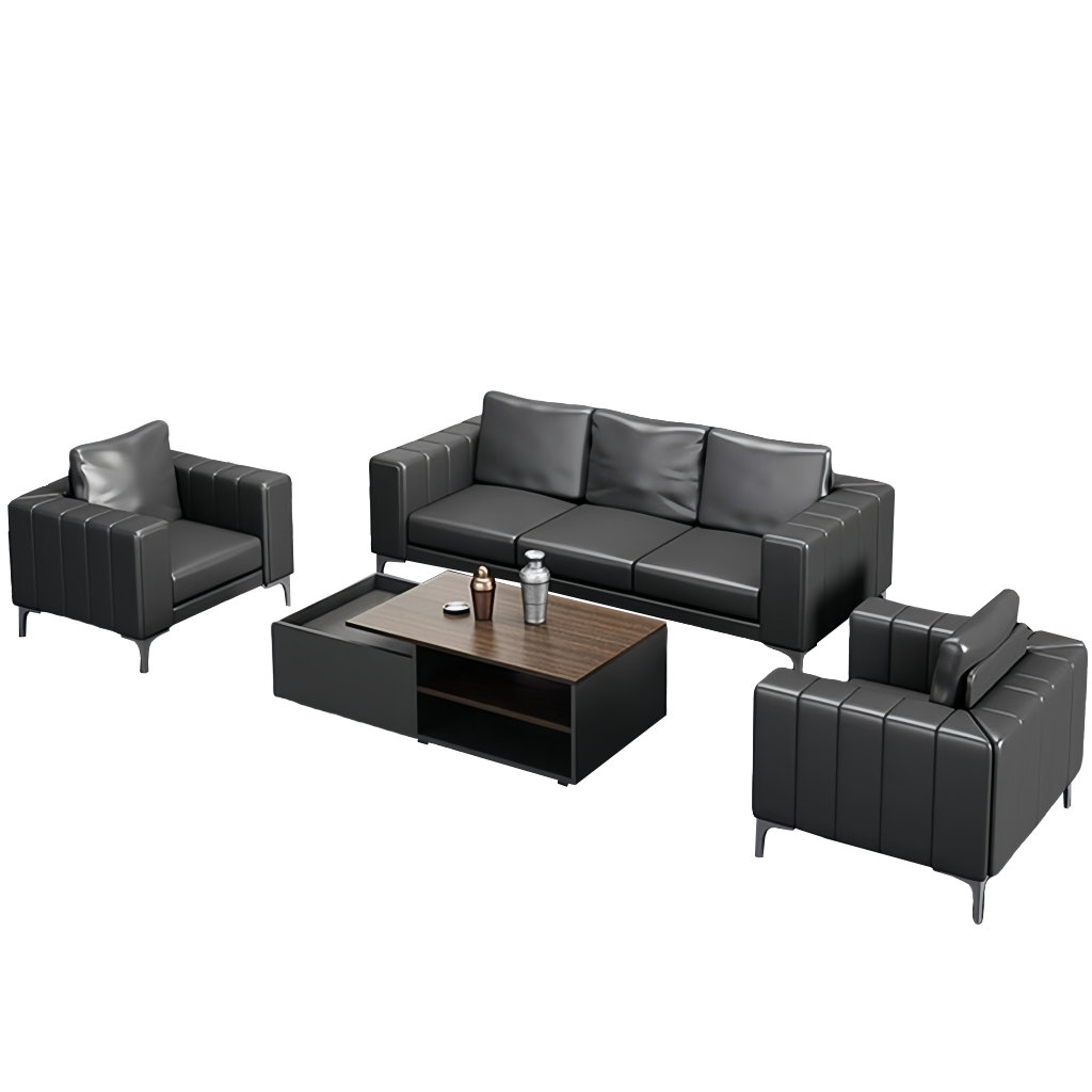 Danbenla design Modern simple black sofa tea table combination | Wayfair