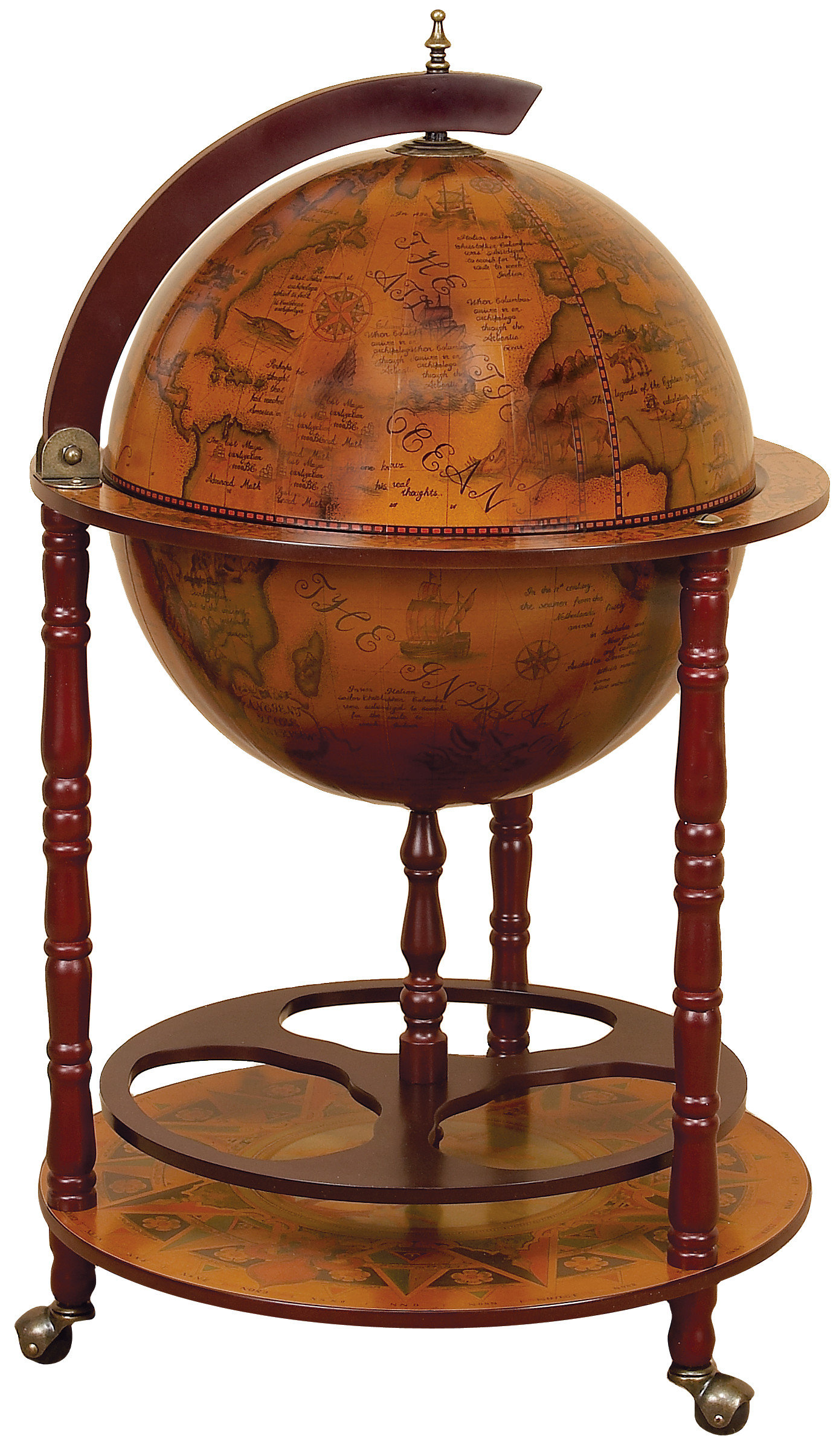 Lark Manor Wood Floor Globe & Reviews | Wayfair
