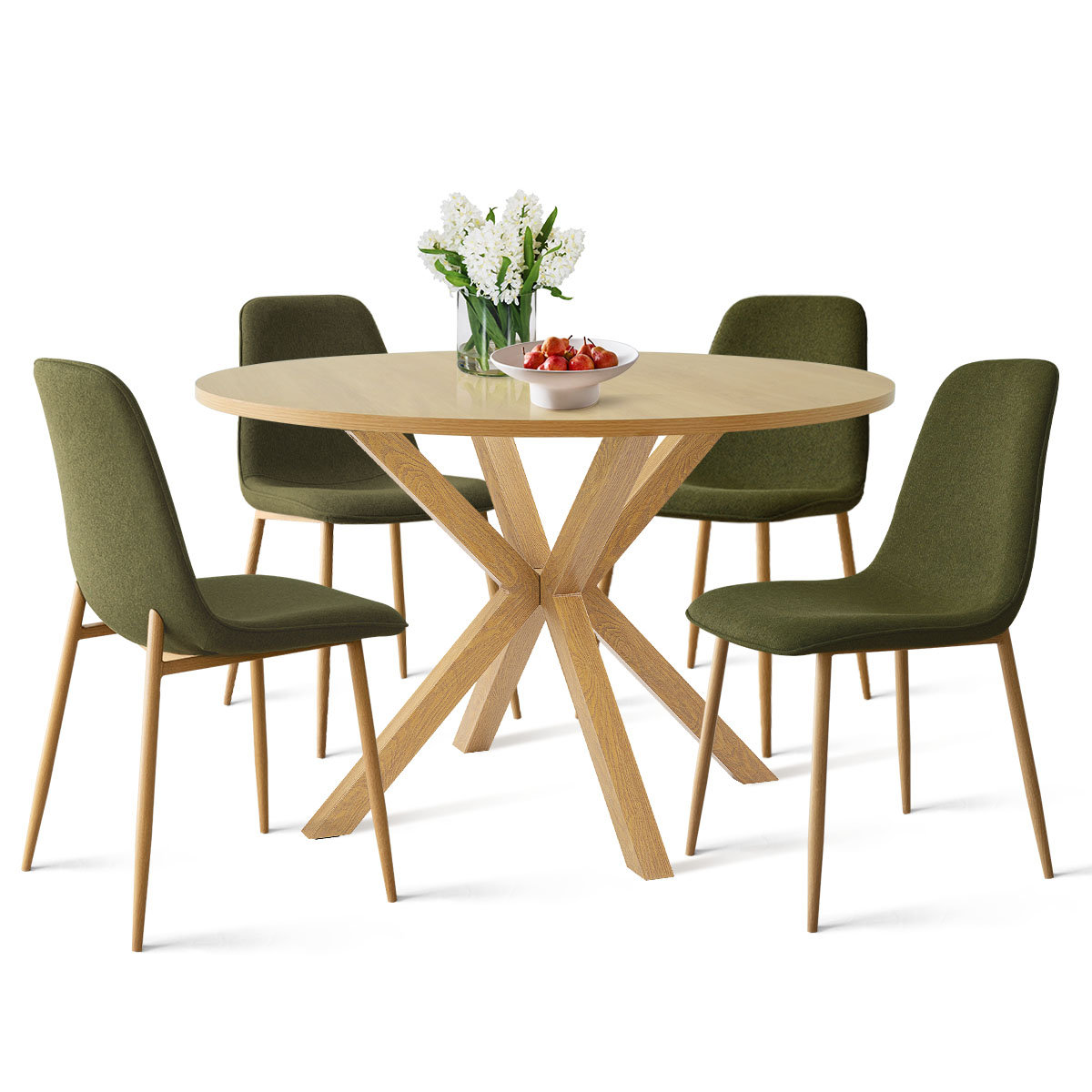 Wade Logan® Cleckley 4 - Person Dining Table Sets With 39.4'' Round ...