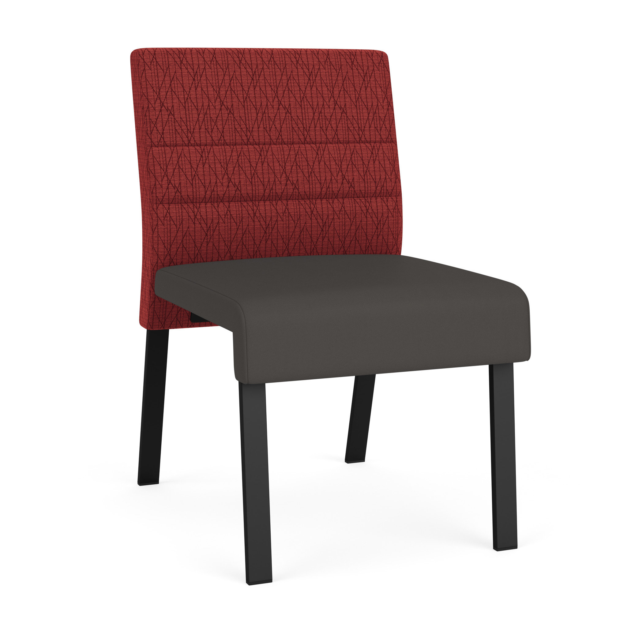 Lesro Waterfall Waiting Reception Armless Guest Chair Metal Frame | Wayfair