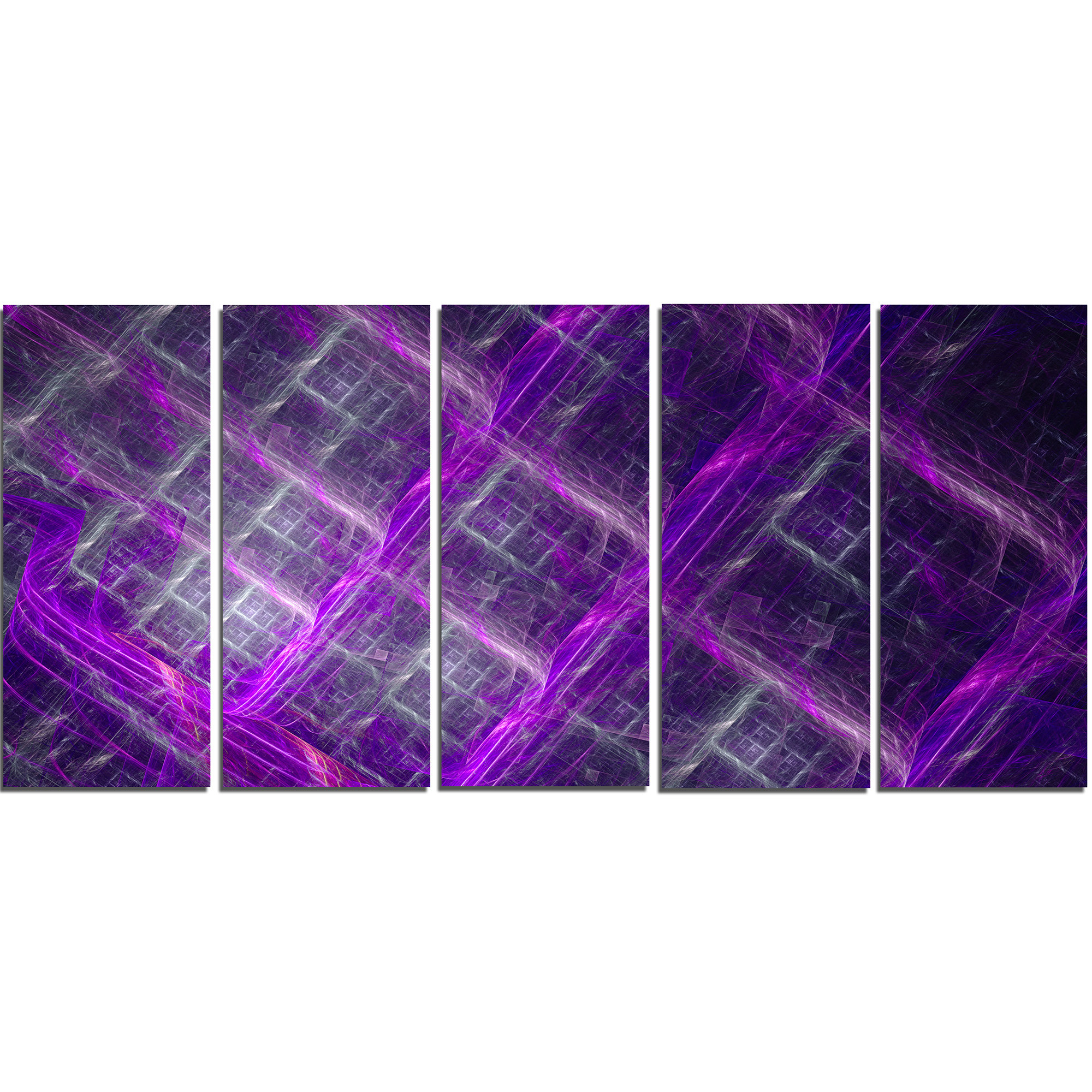 Design Art 'Purple Abstract Metal Grill' Graphic Art Print Multi-Piece ...