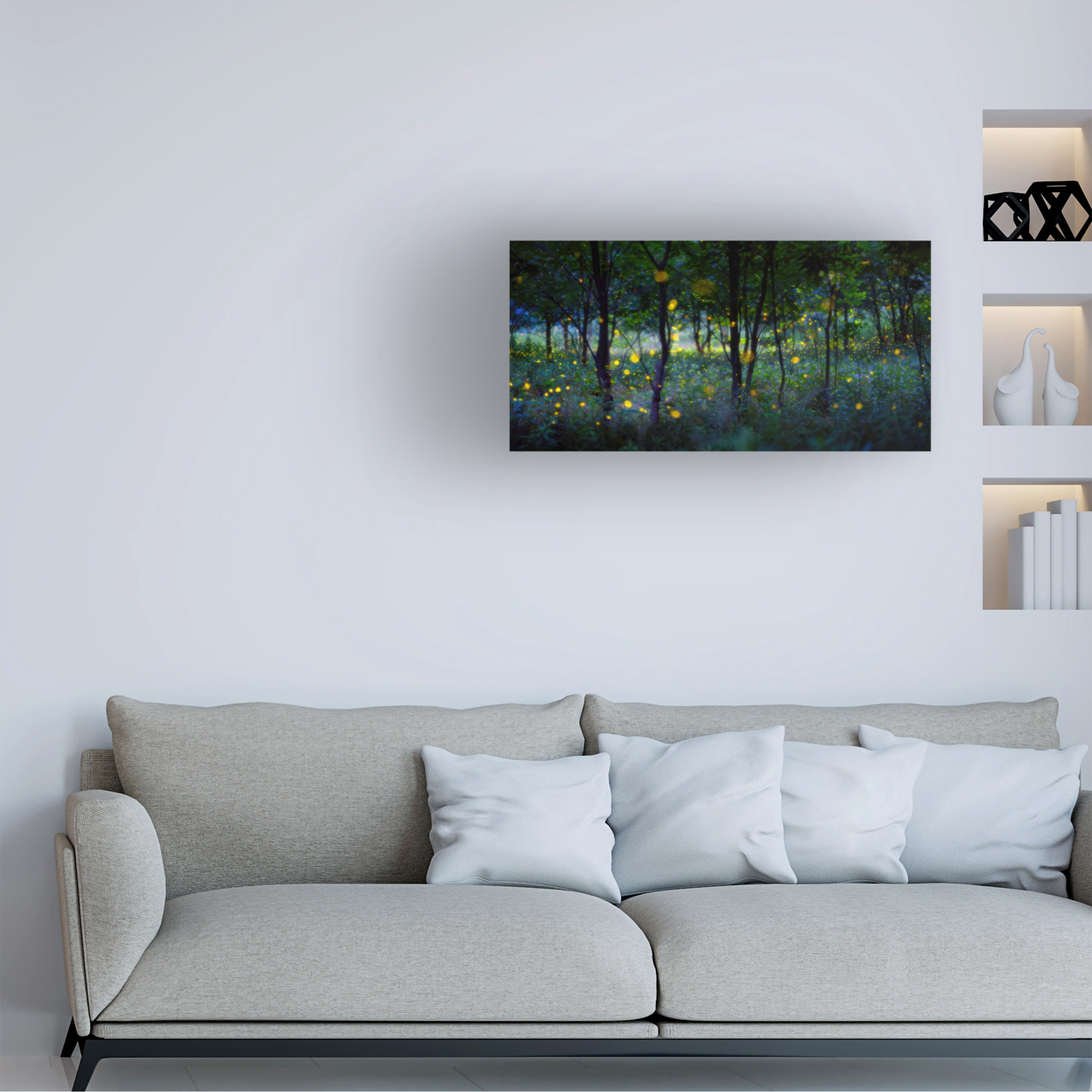 Ebern Designs Magic Fireflies On Canvas | Wayfair