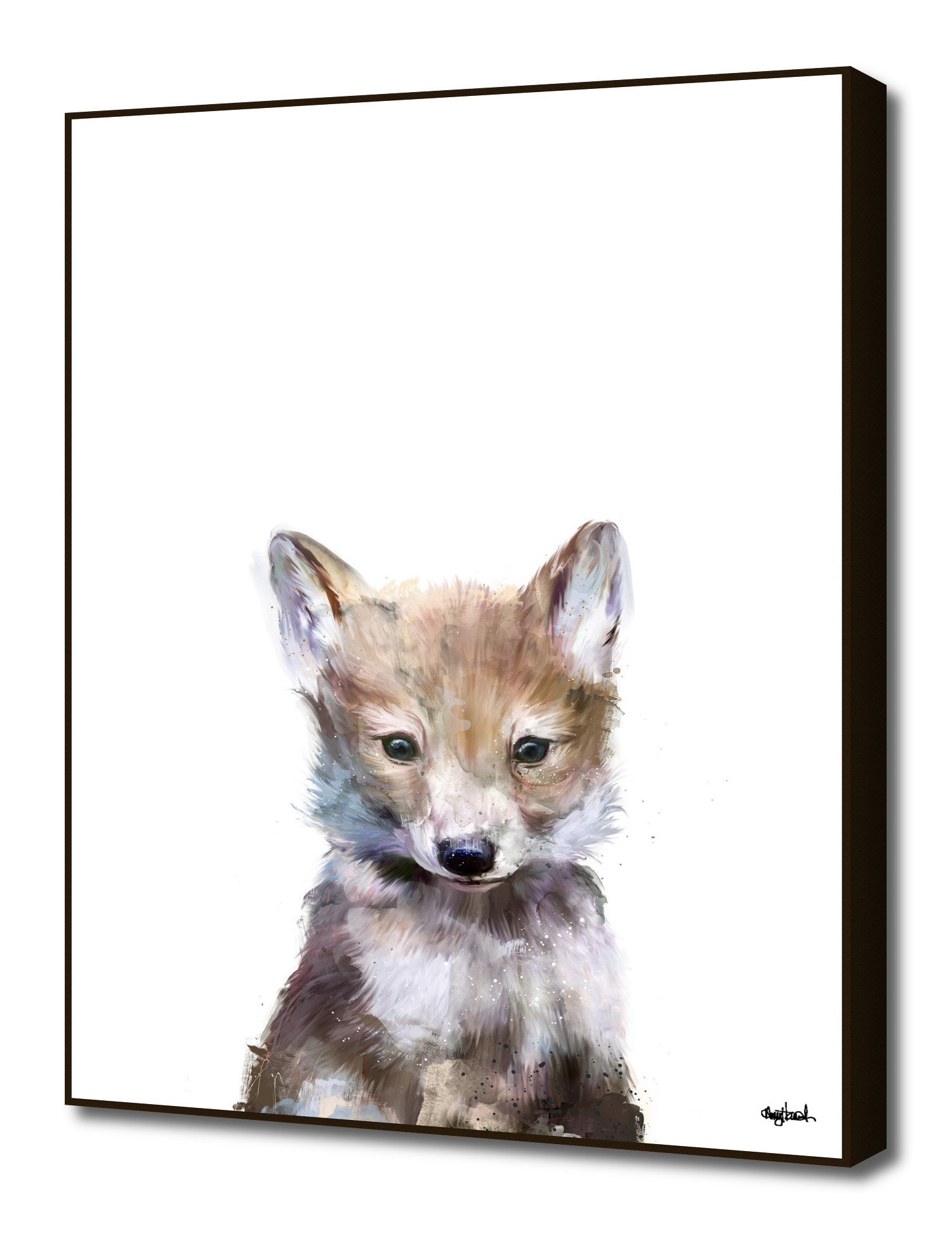 Millwood Pines Little Wolf by Amy Hamilton Framed Painting Print ...