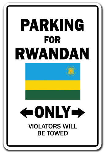 SignMission Parking for Rwandan Only Decal Rwanda Flag National Pride ...