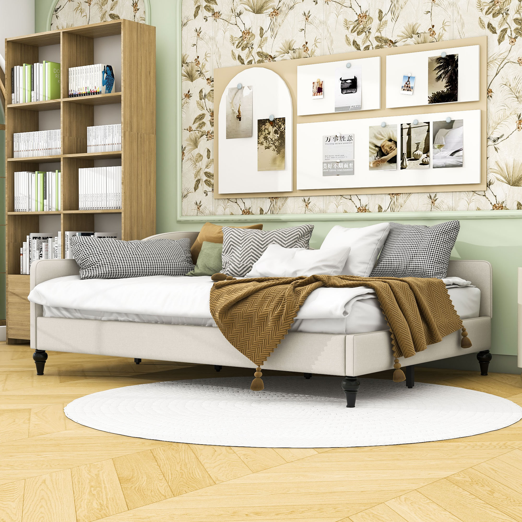 Alcott Hill Franchell Modern L-Shaped Daybed with Wood Legs - Wayfair ...