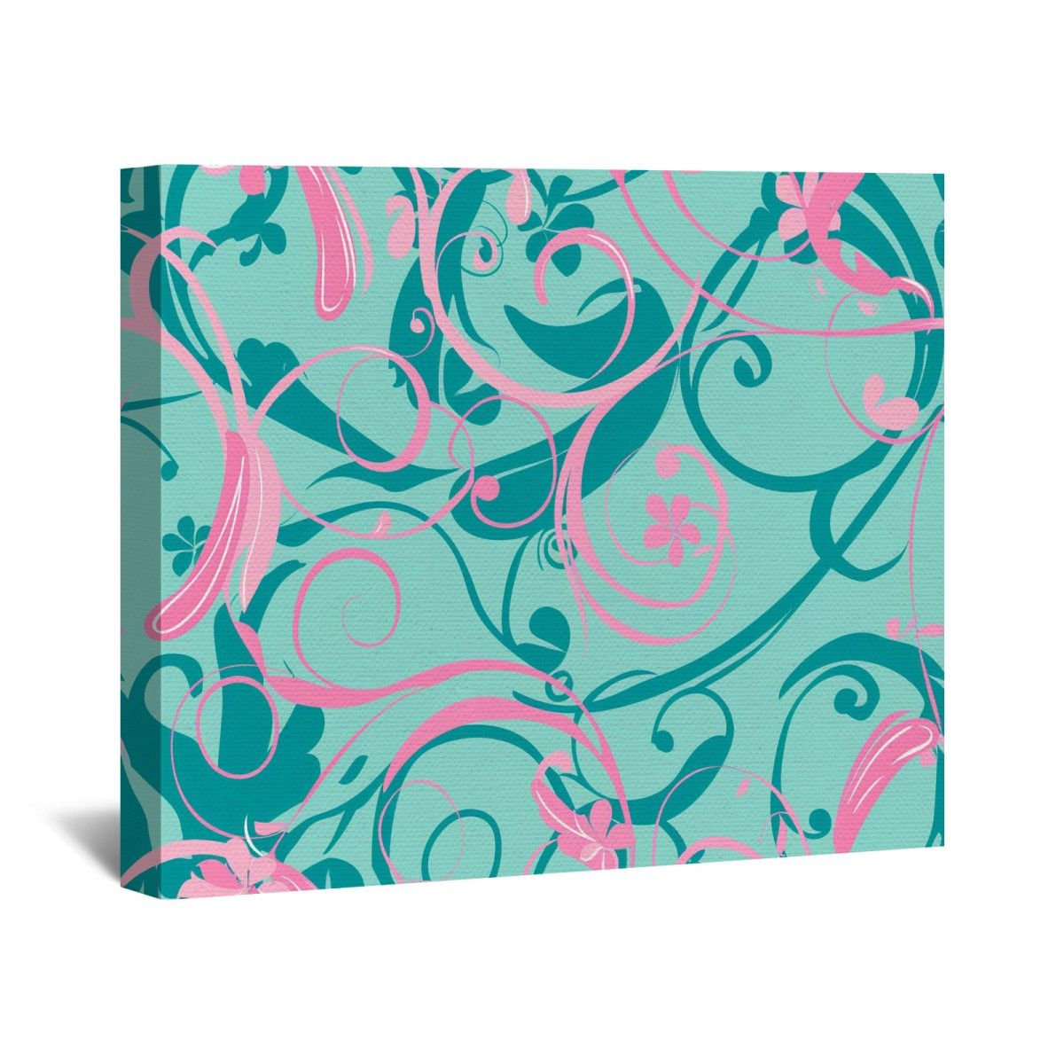 Red Barrel Studio Floral swirls Canvas Wrap - Artwork Wall Decor ...