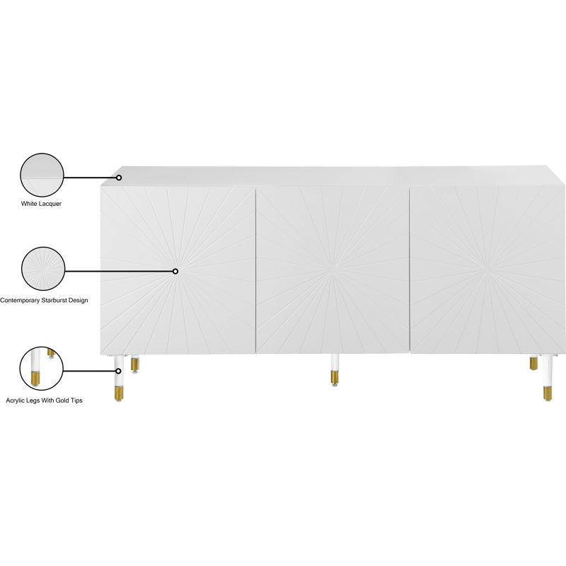 Everly Quinn Tim 64'' Solid Wood Sideboard & Reviews | Wayfair